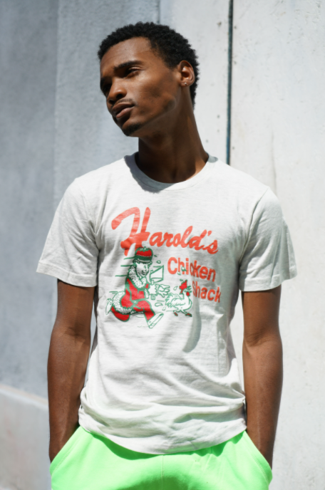 Grey Harold's Tee – Harolds Chicken LA